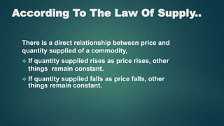 Determinants of supply | PPTX
