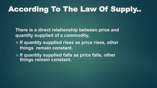 Determinants of supply | PPTX