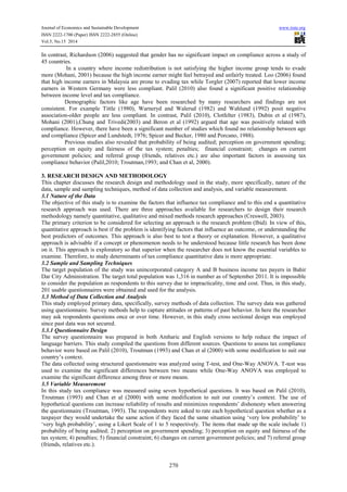 Determinants of tax compliance behavior in ethiopia the case of bahir ...