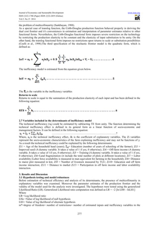 Determinants of technical efficiency in maize production the case of smallholder farmers in ...