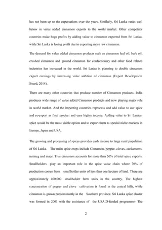 Determinants of value added production in cinnamon industry | PDF