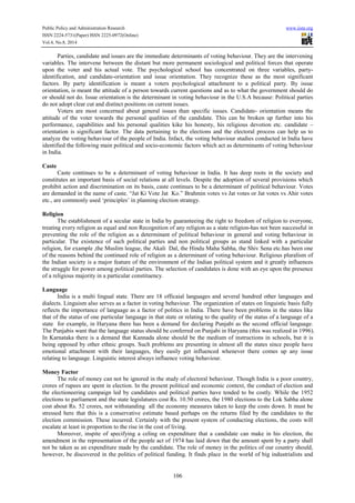Determinants of voting behaviour in india | PDF