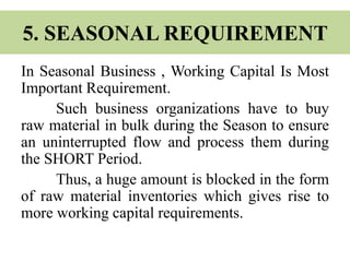 Determinants of working capital | PPTX