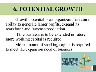 Determinants of working capital | PPTX