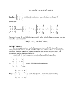 Determinant ve hesaplanmasi_ve_numerik_yontemler | DOC