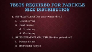 Determination grain size distribution of soil | PPTX