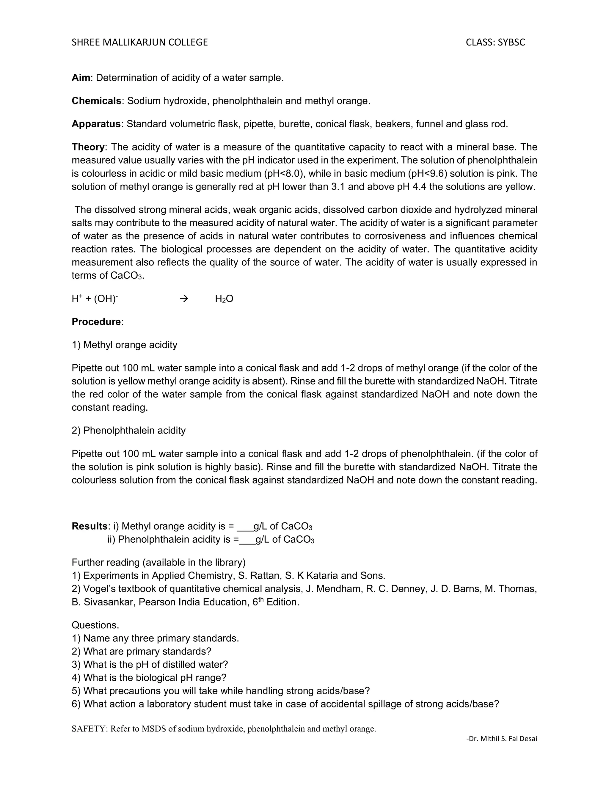 Determination of acidity of a water sample..pdf