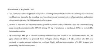 Determination of Acrylamide Level and Proximate Composition.pptx