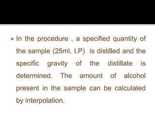 Determination_of_alcohol_content.ppt by Dr.U.Srinivasa, Professor and ...