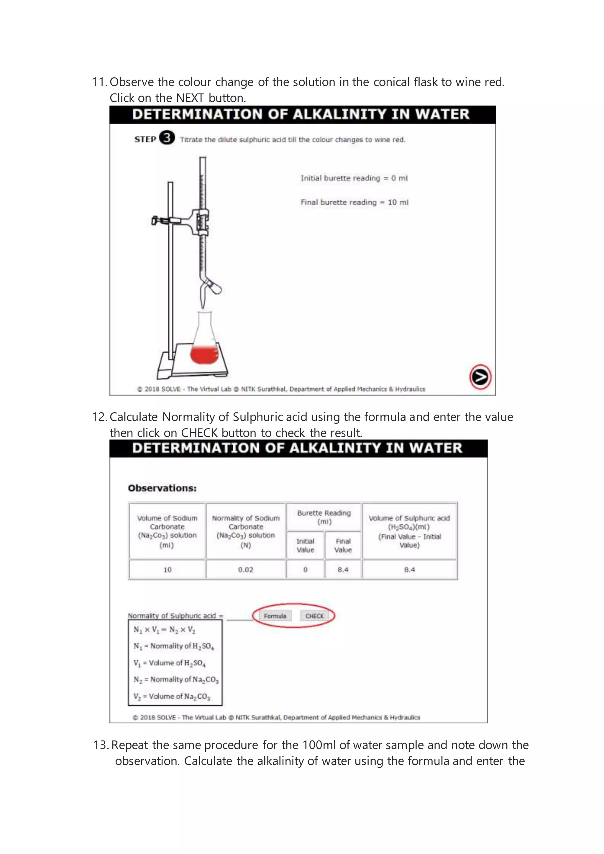 Determination of alkalinity | DOCX