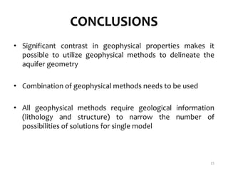 Determination of aquifer geometry through geophysical methods omar | PDF