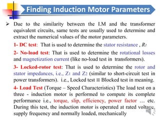 Determination of a Three - Phase Induction Machine Parameters | PPTX