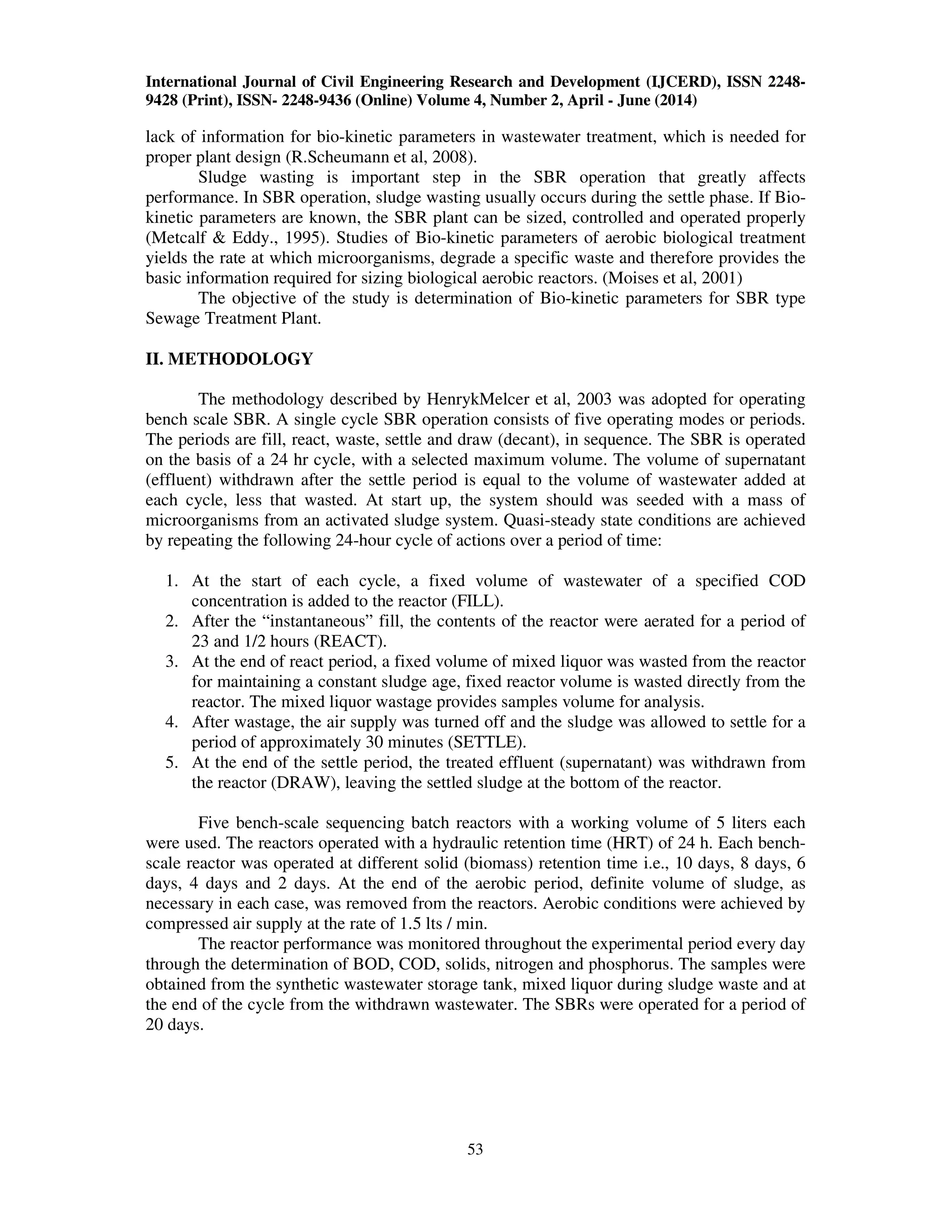 Determination of bio kinetic parameters | PDF