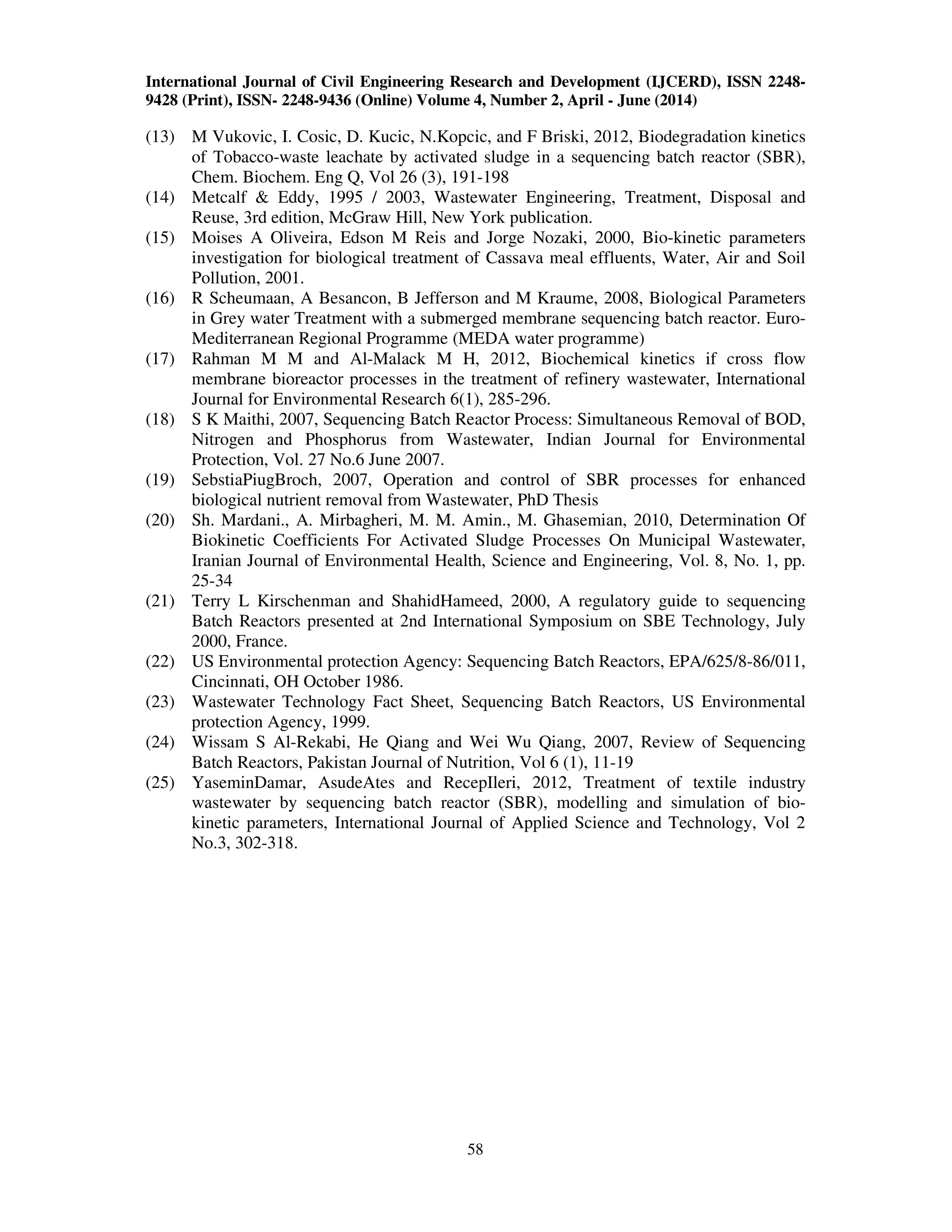 Determination of bio kinetic parameters | PDF Determination of bio kinetic parameters | PDF
