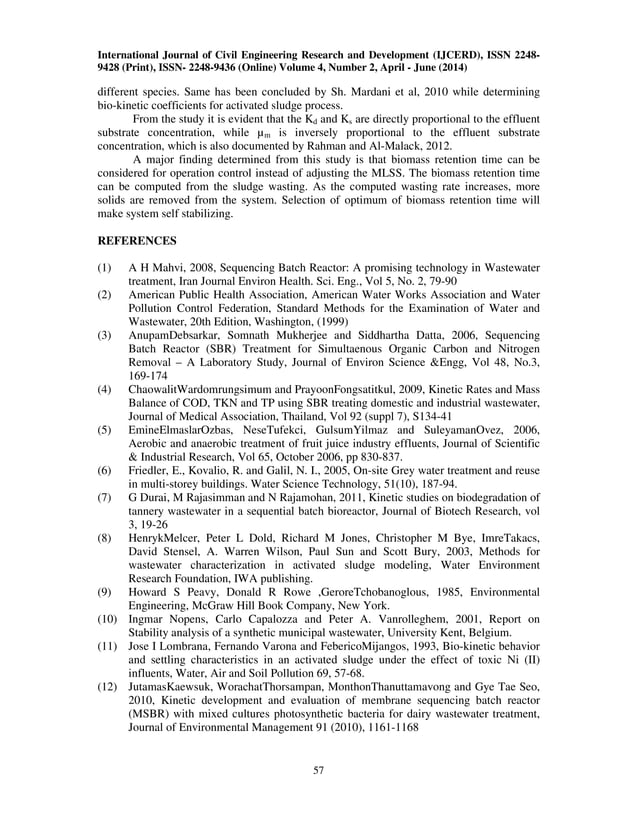 Determination of bio kinetic parameters | PDF Determination of bio kinetic parameters | PDF