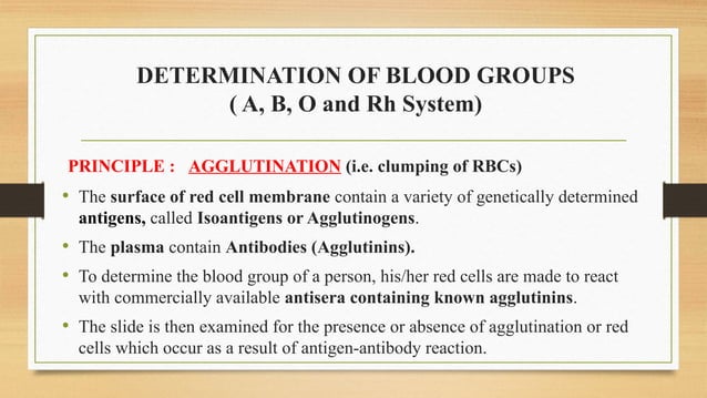determination of blood groups.Power point presentation | PPTX