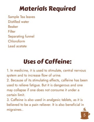 Determination of Caffeine In Tea Samples | PDF