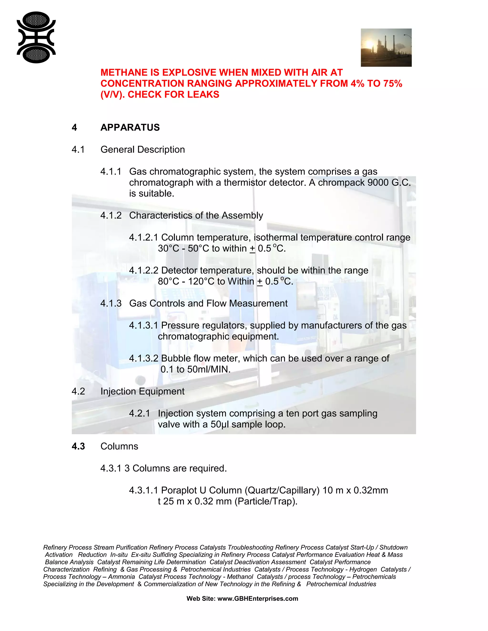 Determination Of Carbon Dioxide Ethane And Nitrogen In Natural Gas By Gas Chromatography Pdf