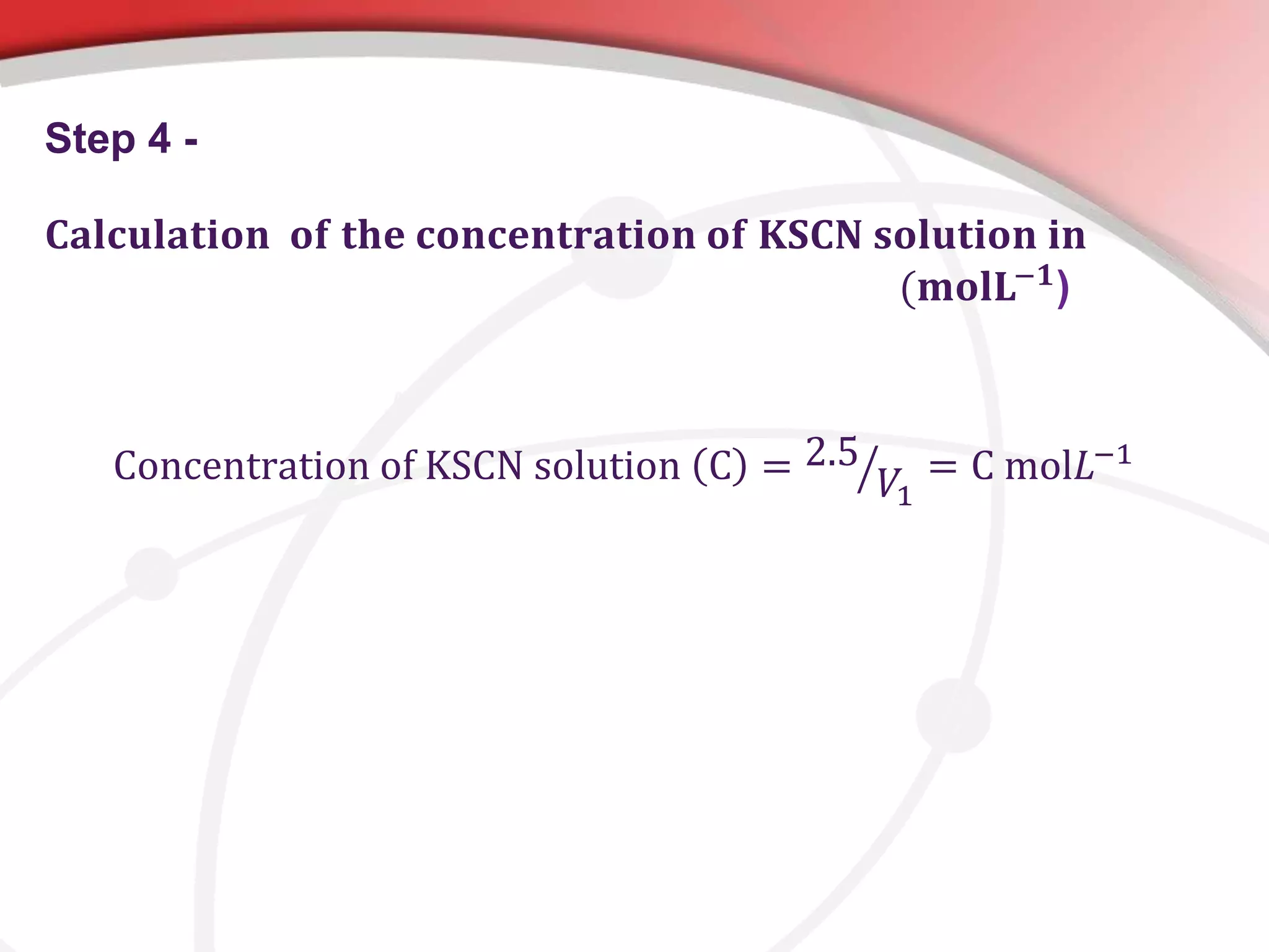 Determination of chloride content in water by Volhard method | PPTX