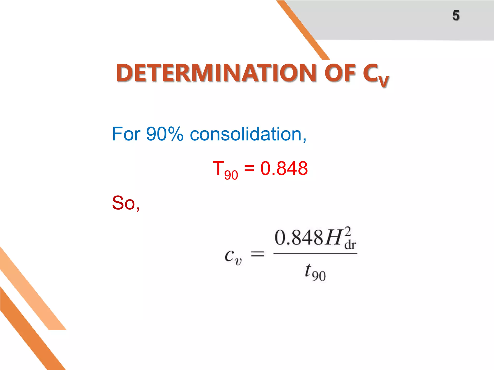Determination of coefficient of consolidation | PPSX