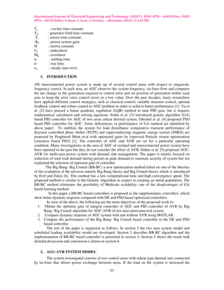 Determination of controller gains for frequency control | PDF