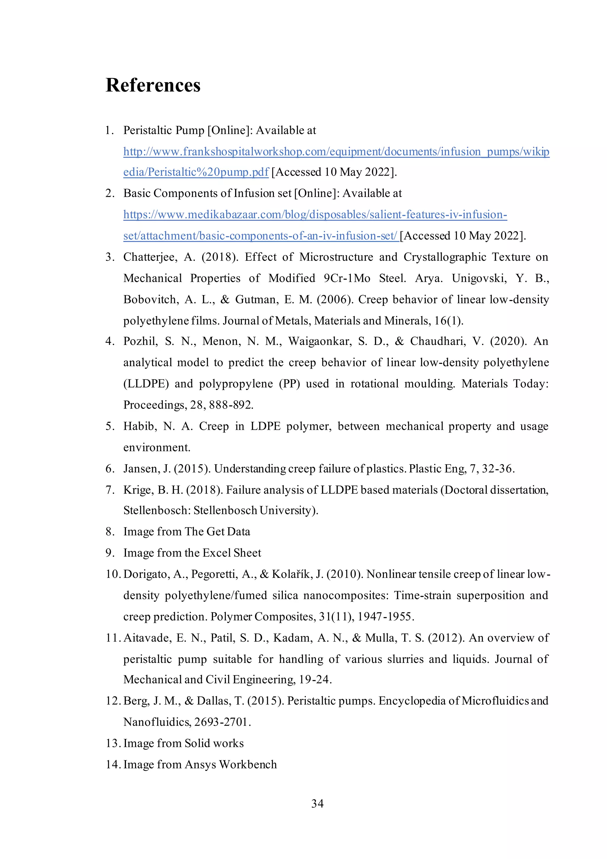 Determination of creep constants and FEA analysis of an IV tube.pdf