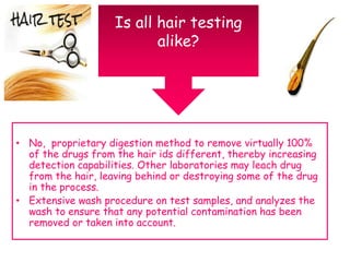 Determination of drug of abuse in hair sample | PPTX