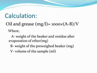Determination of ec ,temp , oil & grease | PDF