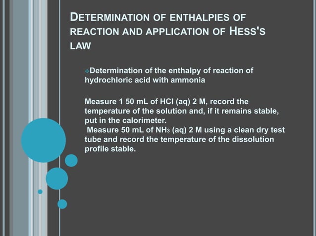 Determination of enthalpies of neutralization | PPTX | Chemistry | Science