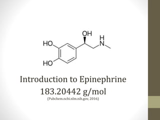 Determination of Epinephrine molecular structure through IR and NMR (1H ...