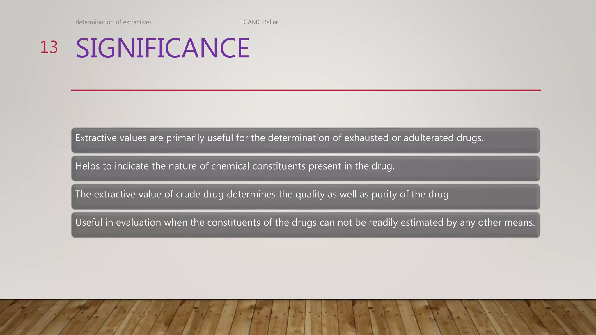 Determination of extractives | PPTX