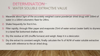 Determination of extractives | PPTX