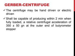 Determination of fat in milk | PPTX