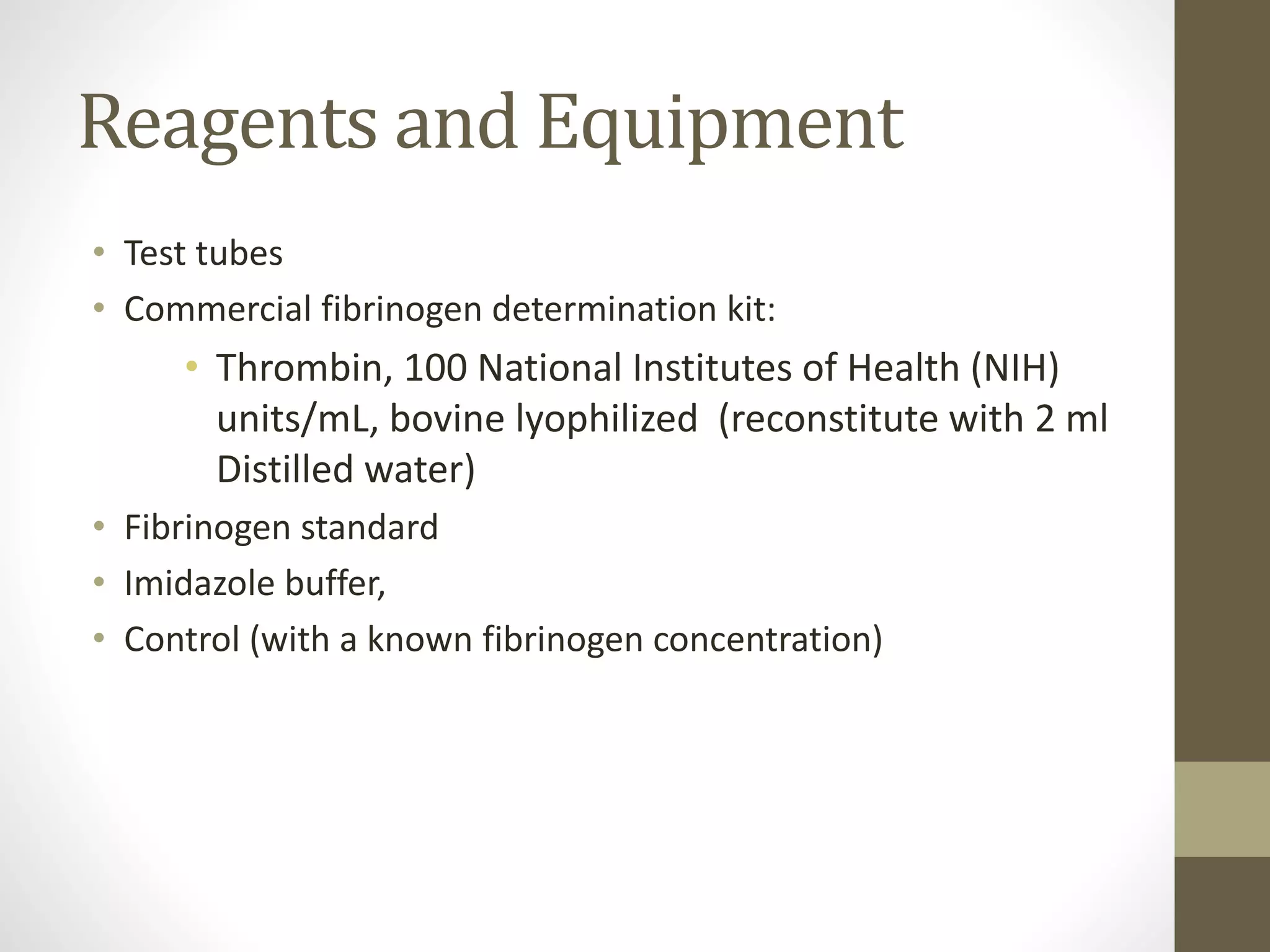 Determination of fibrinogen | PPTX