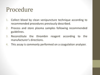 Determination of fibrinogen | PPTX