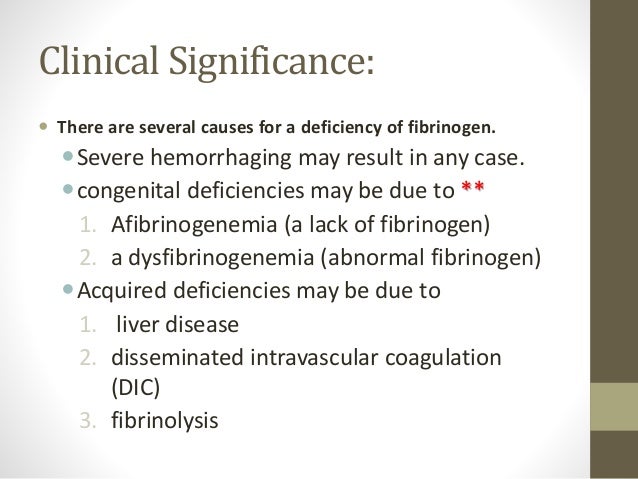 Determination of fibrinogen
