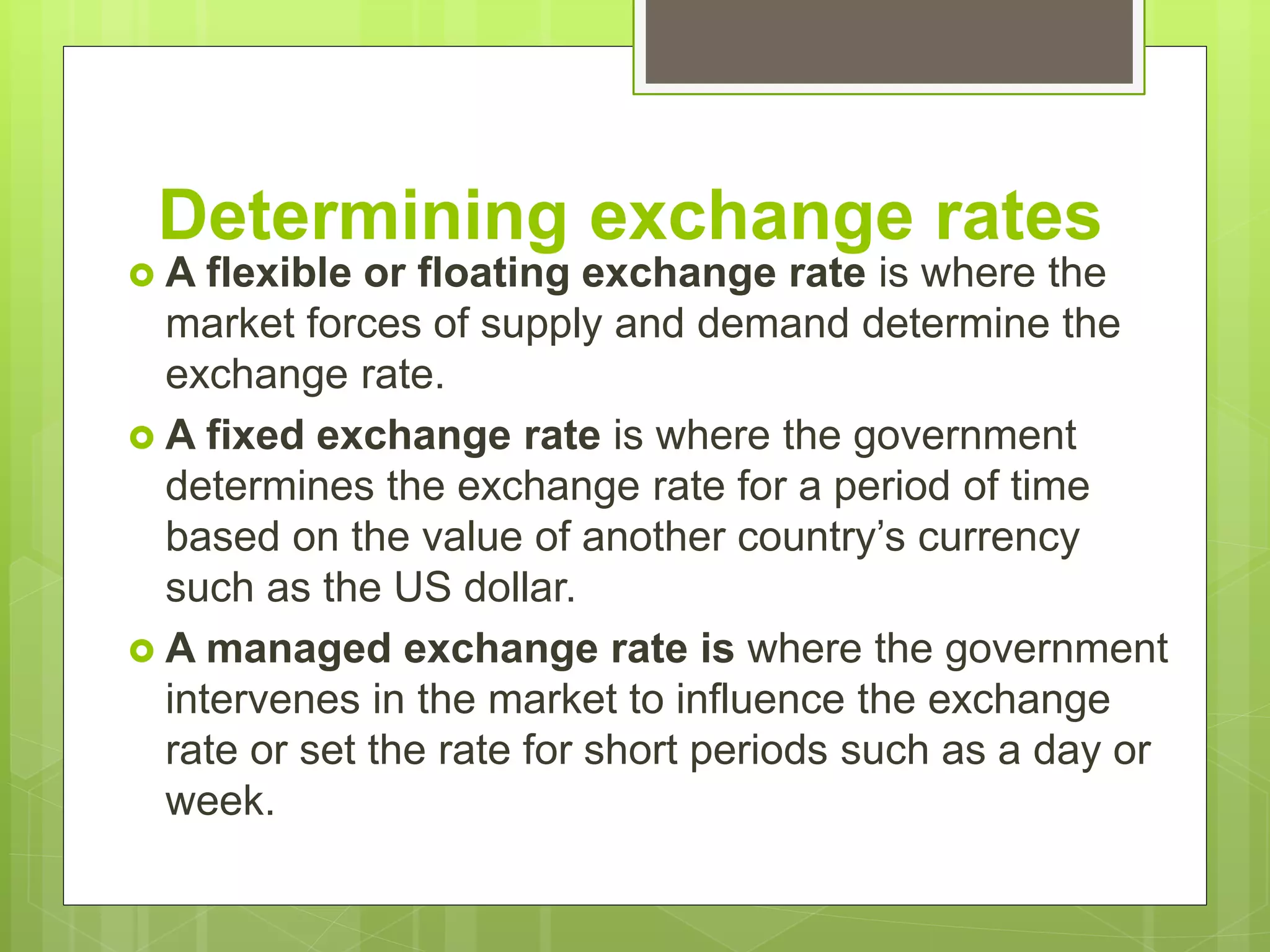 Determination of foreign exchange rate | PPTX