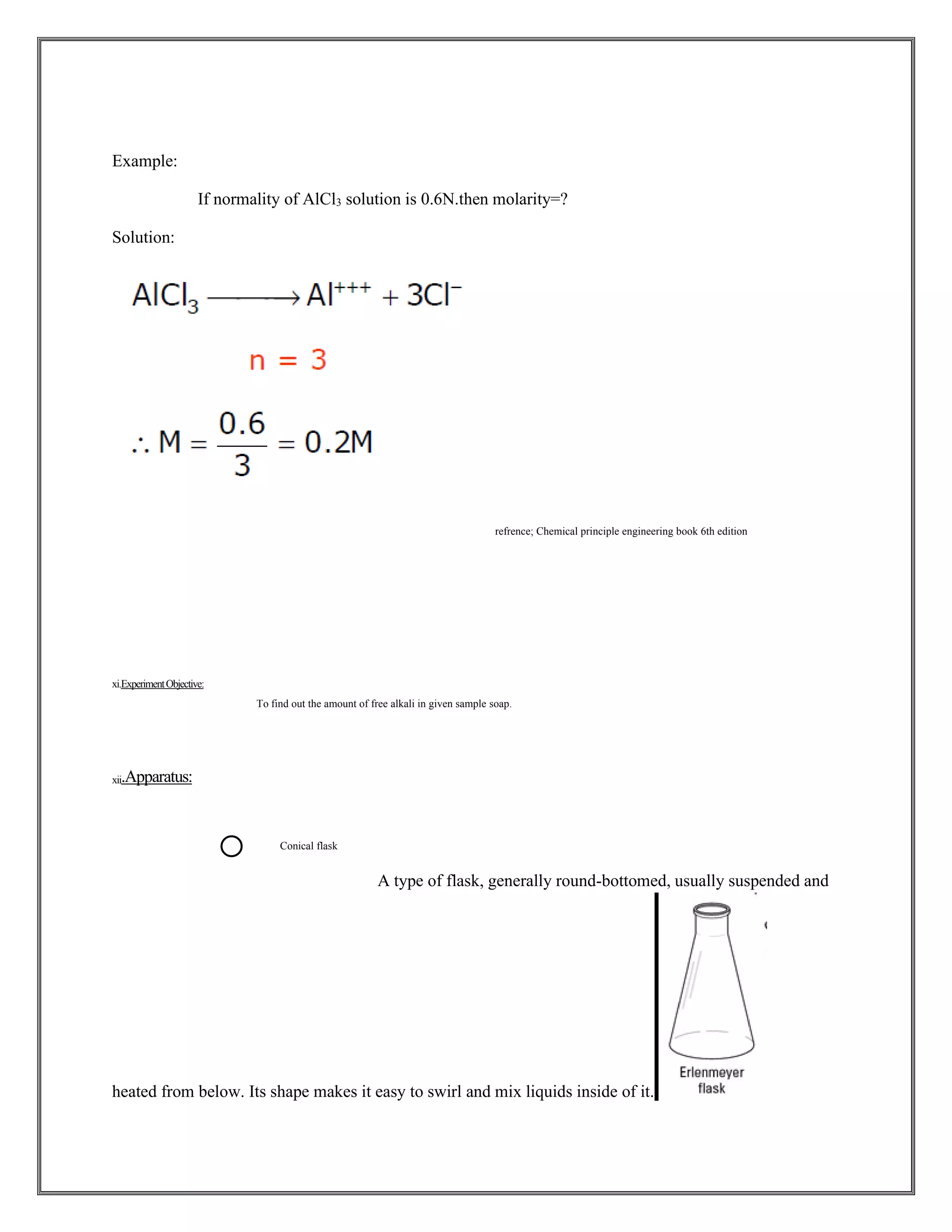 Determination of free alkalinity in soap sample | PDF