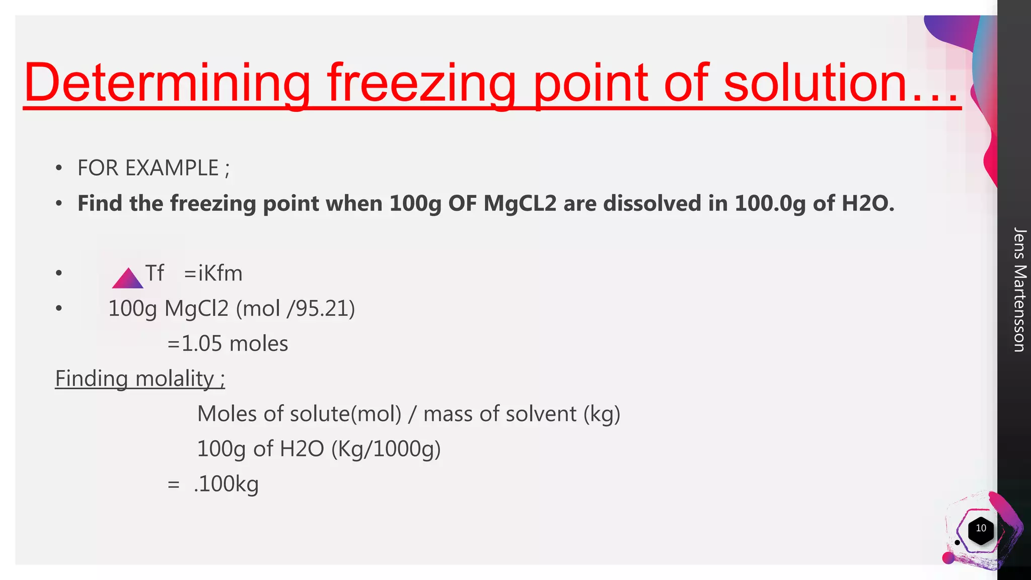 Determination of freezing point final | PPTX
