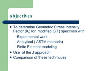 Determination Of Geometric Stress Intensity Factor For A Photoelastic ...