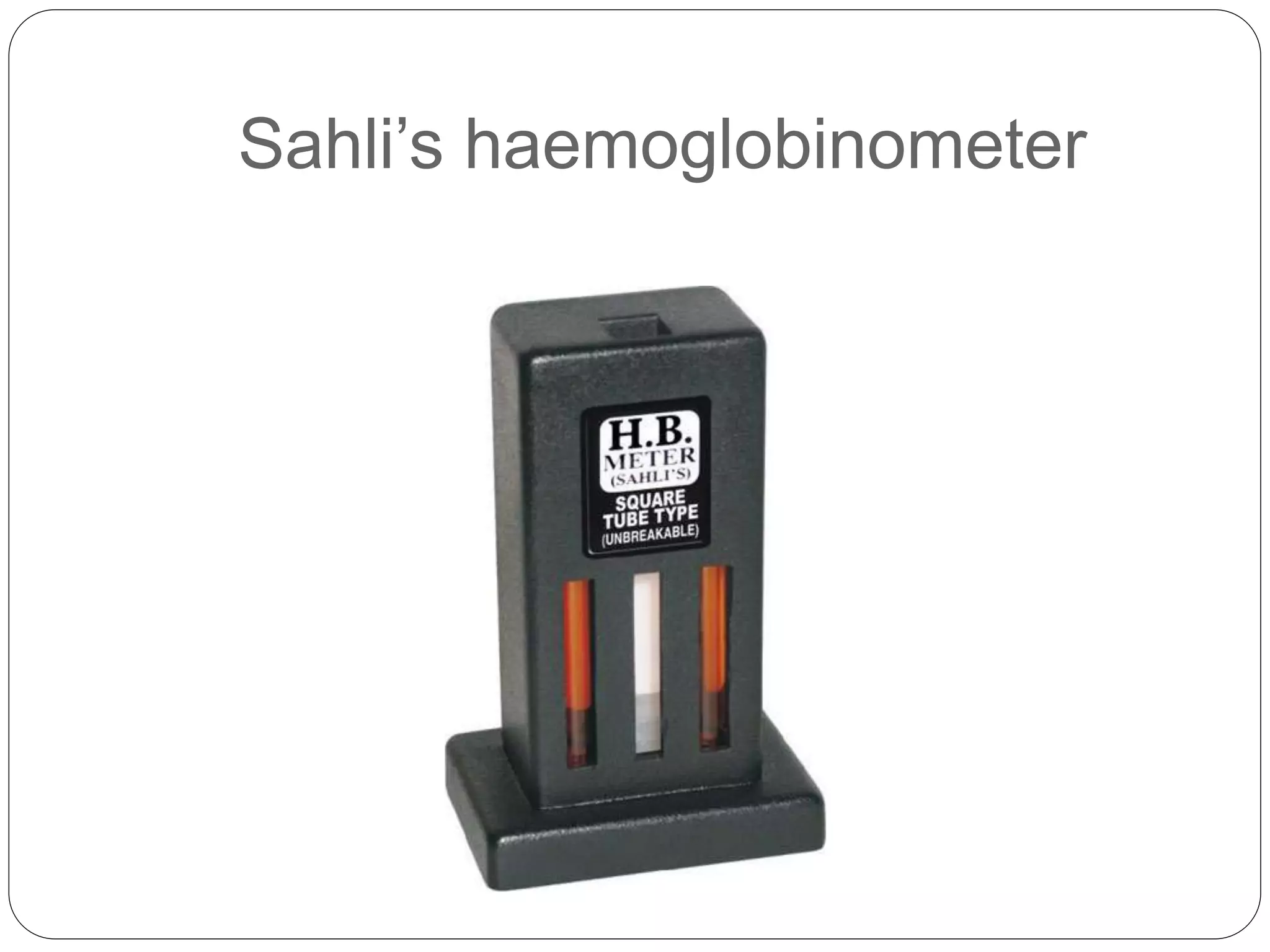 Determination of haemoglobin | PPTX