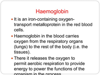 Determination of haemoglobin | PPTX