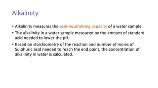 Determination of hardness and alkalinity of waste water | PPTX