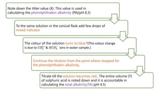 Determination of hardness and alkalinity of waste water | PPTX