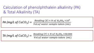 Determination of hardness and alkalinity of waste water | PPTX