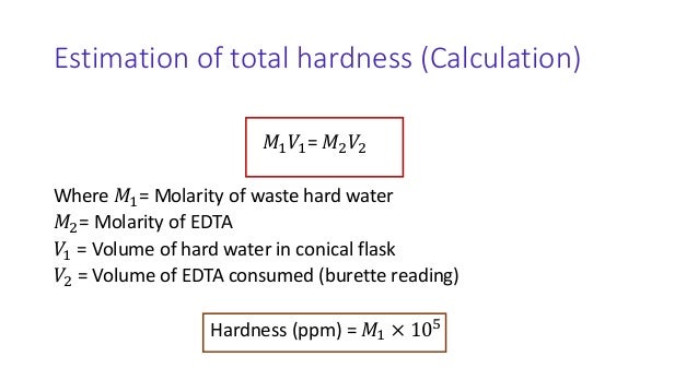 Determination of hardness and alkalinity of waste water