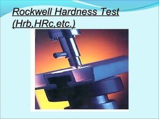 Determination of hardness of metals | PPT