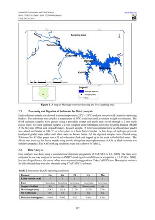 Determination of heavy metals in sediments of masinga | PDF | Zoos ...