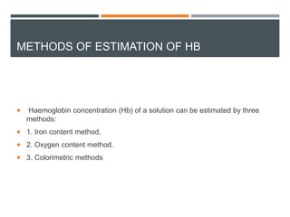 Determination of hemoblobin by acid hematin method by Prof. Dr ...