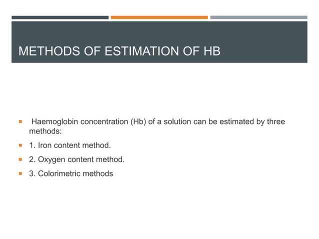 Determination of hemoblobin by acid hematin method by Prof. Dr ...